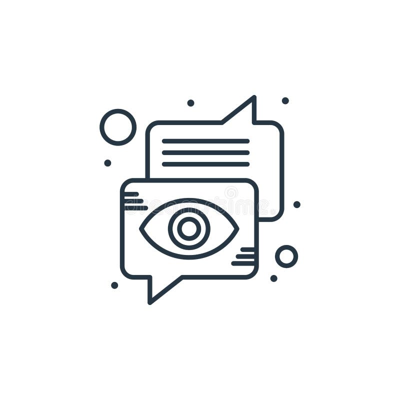 Chat Icon Vector from Seo Concept. Thin Line Illustration of Chat ...