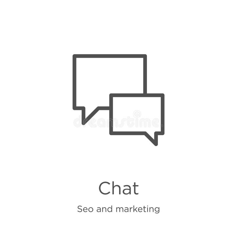 Chat Icon Vector from Seo and Marketing Collection. Thin Line Chat ...