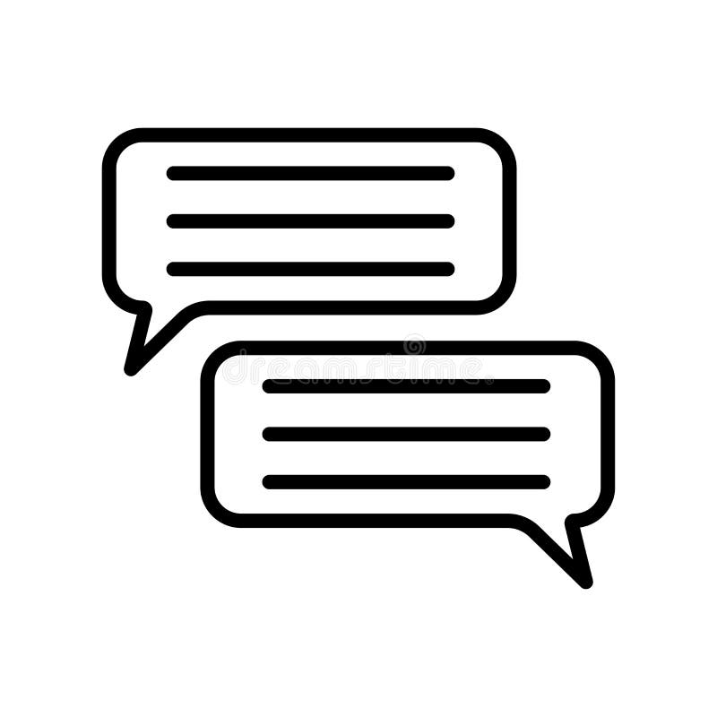 Chat Icon Vector Sign and Symbol Isolated on White Background, C Stock ...