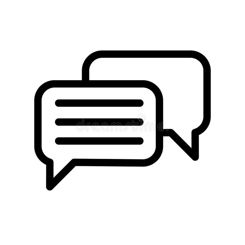 Chat Icon Vector Sign and Symbol Isolated on White Background, C Stock ...