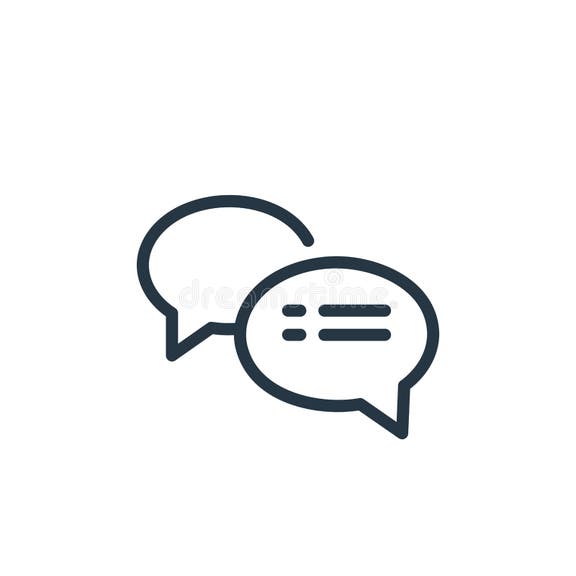 Chat Icon Vector from Teamwork Concept. Thin Line Illustration of Chat ...