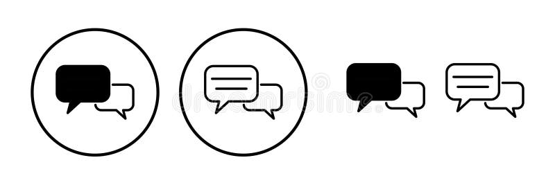 Chat Icon . Chat Icon in Trendy Flat Style Isolated. Speech Bubble ...