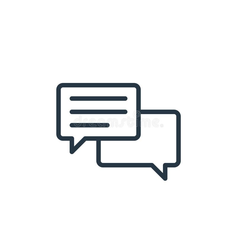 Chat Icon Vector from User Interface Concept. Thin Line Illustration of ...