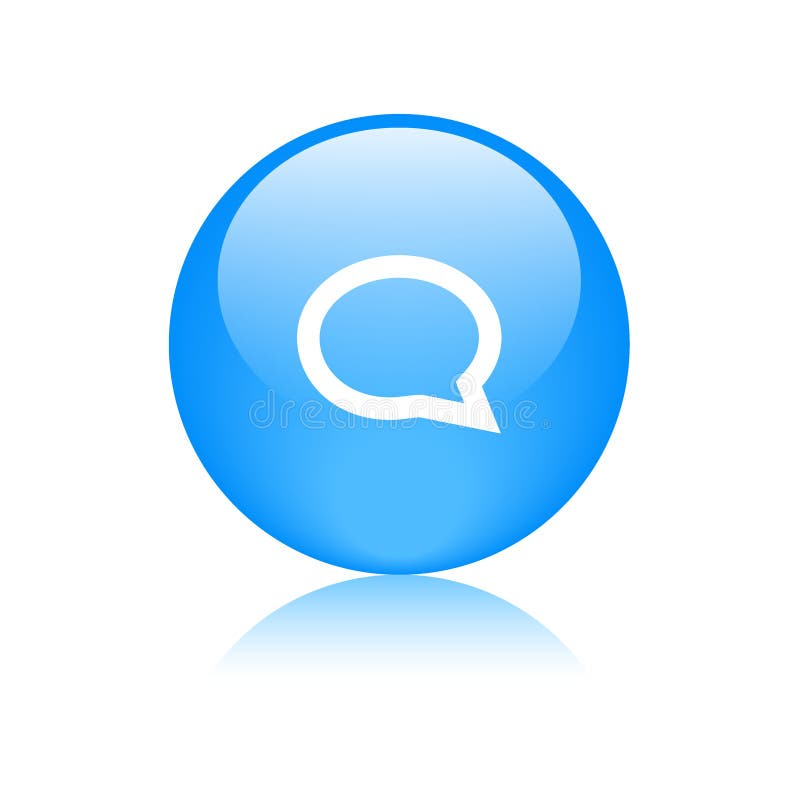 Chat icon web button round stock illustration. Illustration of chating ...
