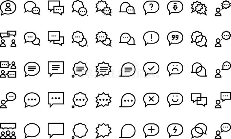 Chat Icons High-Quality Vector Icons Collection with Editable Stroke ...