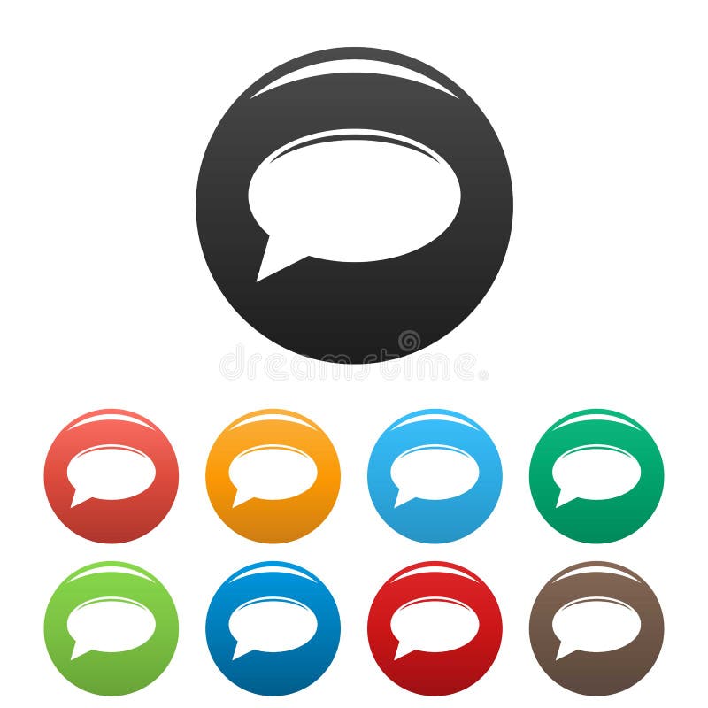 Chat icons set vector stock vector. Illustration of forum - 101969023