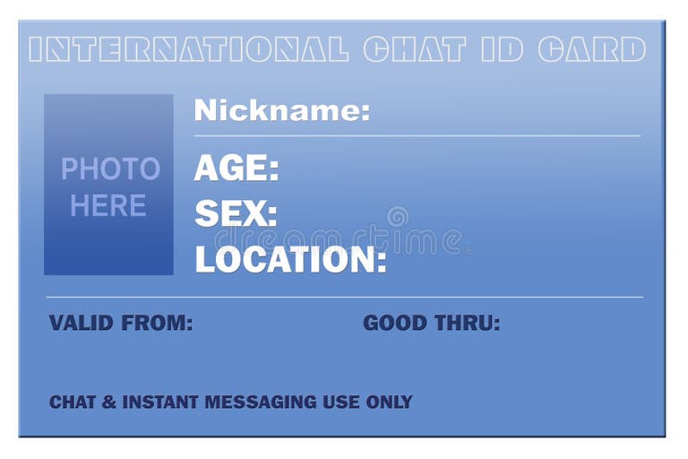 Chat ID card stock illustration. Illustration of blue - 2497417