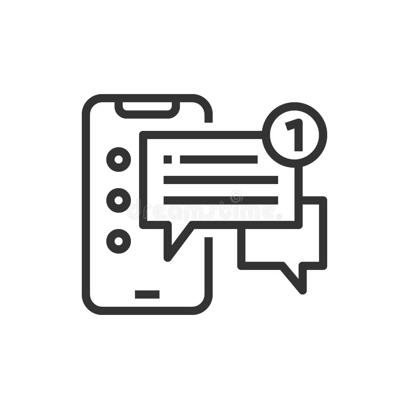 Chat Inbox Icon Vector Illustration Stock Vector - Illustration of ...