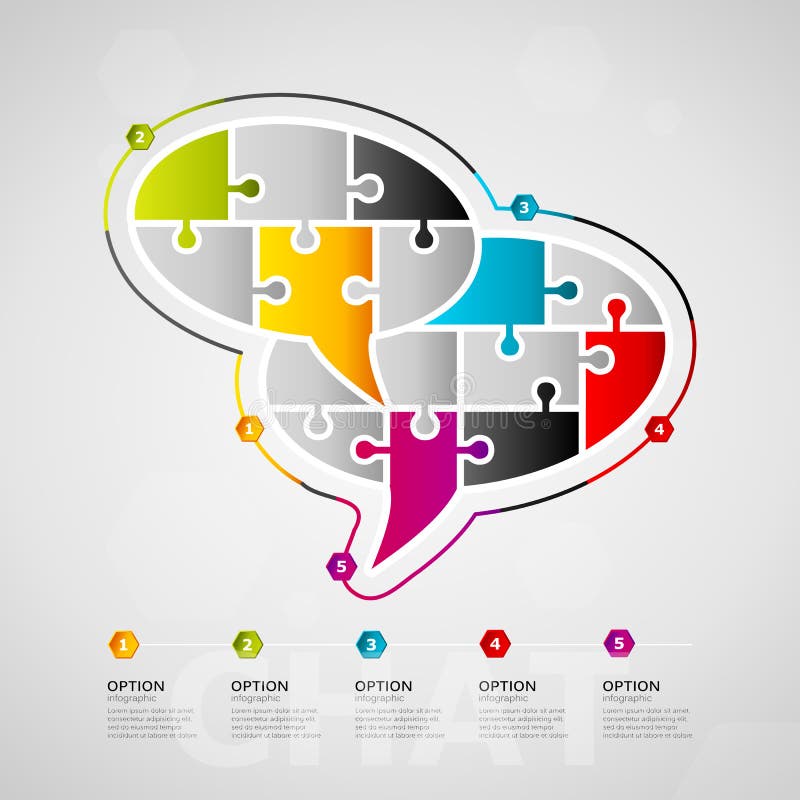 Chat infographics stock vector. Illustration of five - 103351201