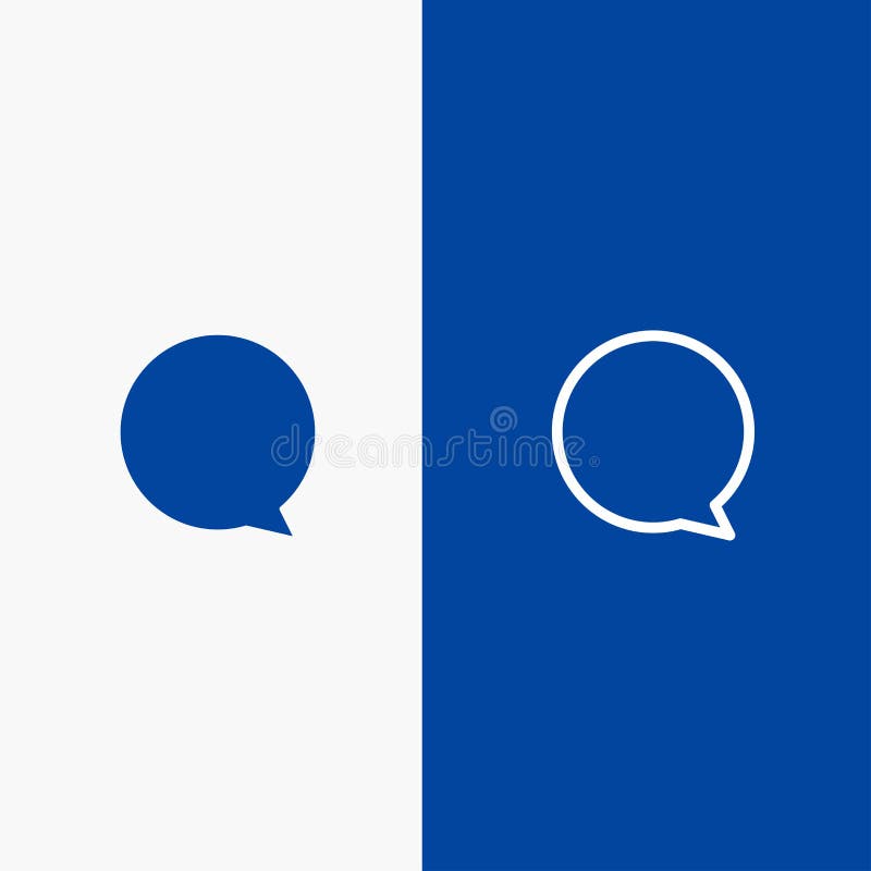 Chat, Instagram, Interface Line and Glyph Solid Icon Blue Banner Line ...
