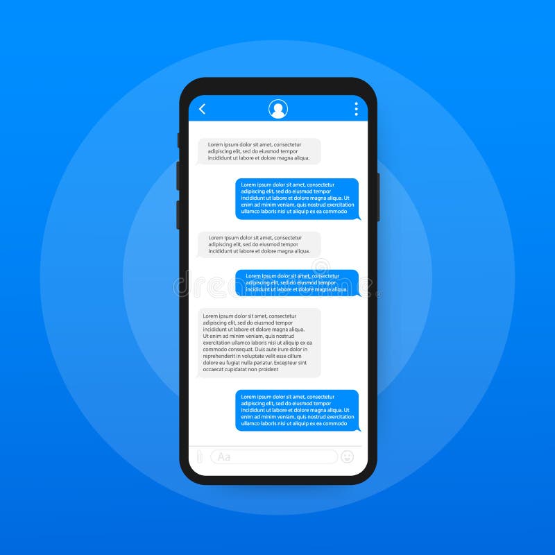 Chat Interface Application with Dialogue Window. Clean Mobile UI Design ...
