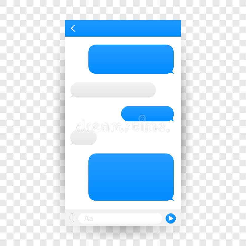 Chat Interface Application with Dialogue Window. Clean Mobile UI Design ...