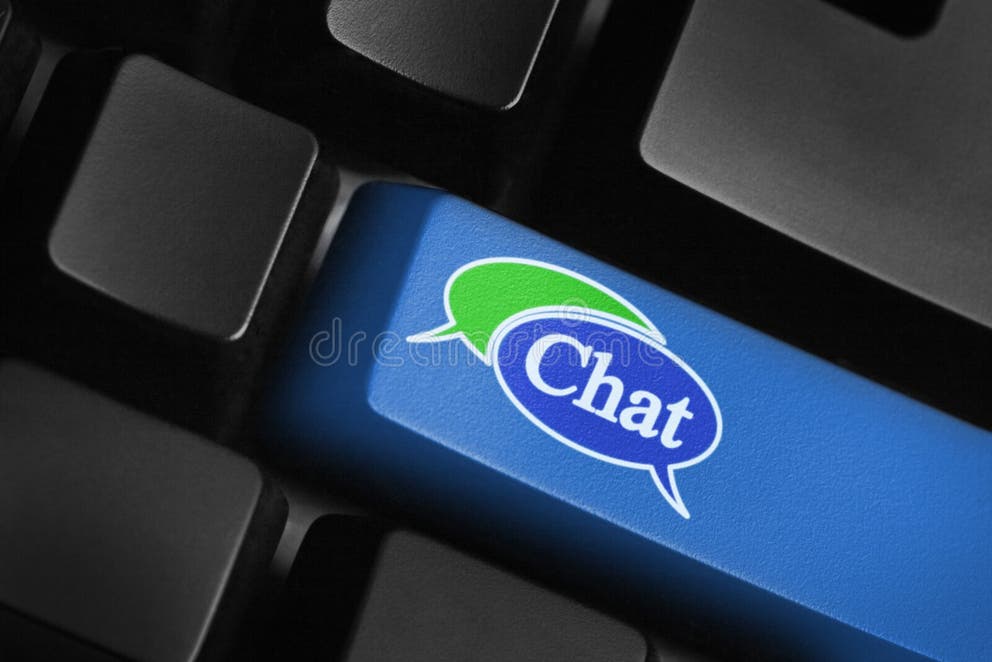 Chat Key stock image. Image of acquaintance, button, chat - 16802921