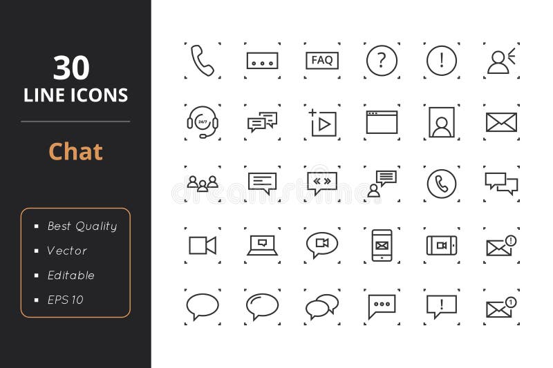 Chat Icons Stock Illustrations – 101,103 Chat Icons Stock Illustrations ...