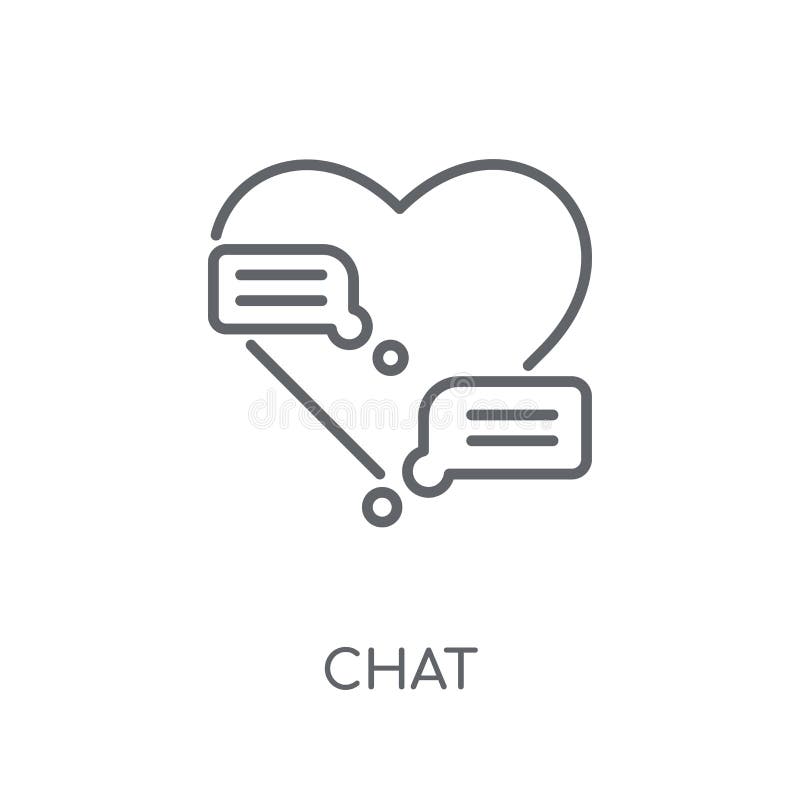 Chat Linear Icon. Modern Outline Chat Logo Concept on White Back Stock ...