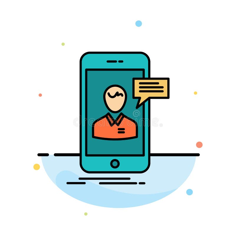 Chat, Live Chat, Meeting, Mobile, Online Conversation Abstract Flat ...