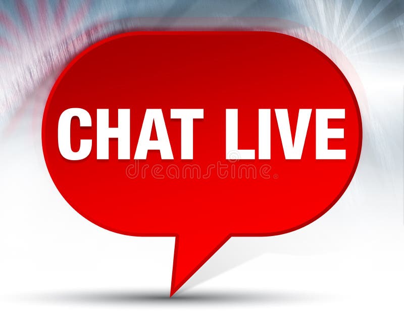 Chat Live Red Bubble Background Stock Illustration - Illustration of ...