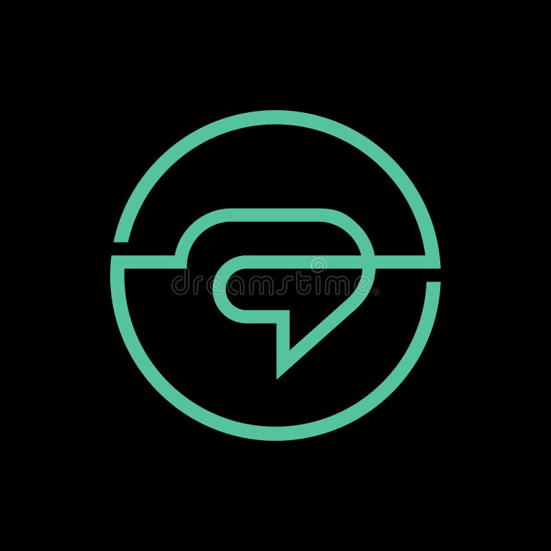 Chat Logo Design, Chatting App Icon, Bubble Speech Symbol, Line Art ...