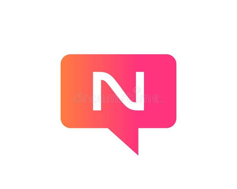 Chat Logo on N Letter Concept. Letter N Chat Logo. Letter N ...