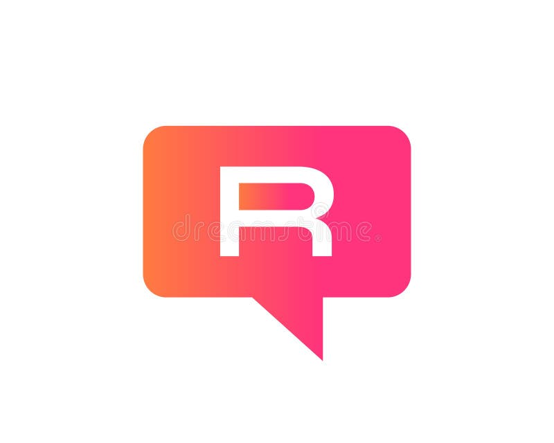 Chat Logo on R Letter Concept. Letter R Chat Logo. Letter R ...