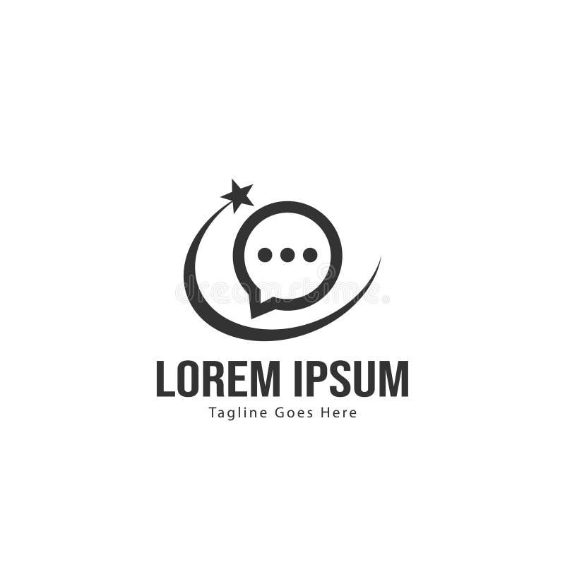 Chat Logo Template Design. Chat Logo with Modern Frame Isolated on ...