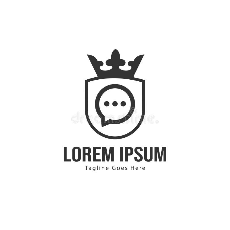 Chat Logo Template Design. Chat Logo with Modern Frame Isolated on ...