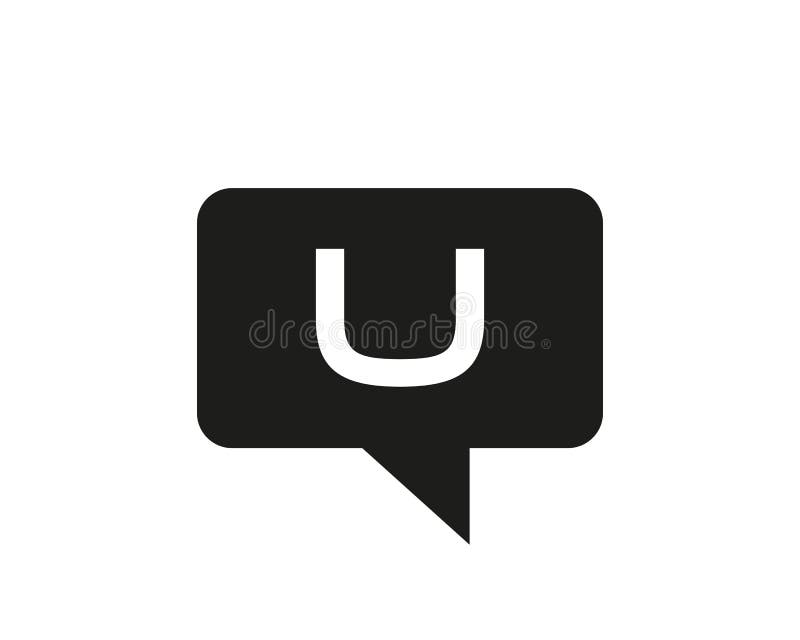 Chat Logo on U Letter Concept. Letter U Chat Logo. Letter U ...