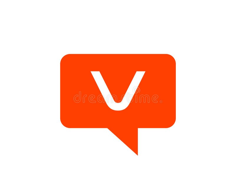 Chat Logo on V Letter Concept. Letter V Chat Logo. Letter V ...