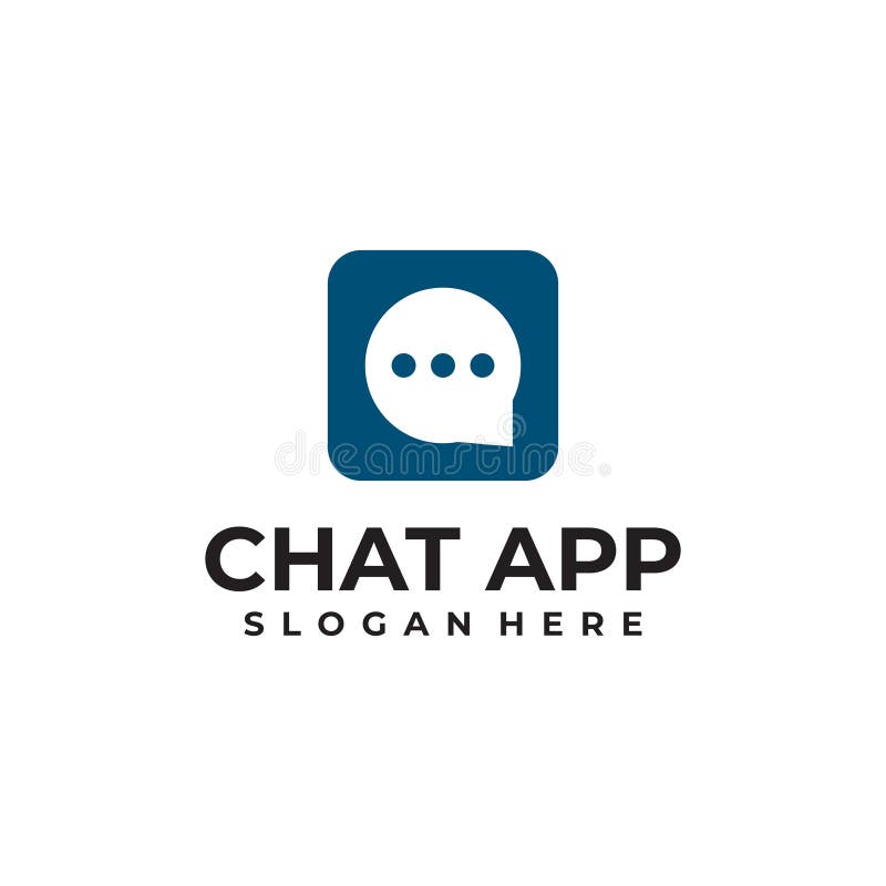 Chat Logo Vector Design Template Stock Vector - Illustration of logo ...