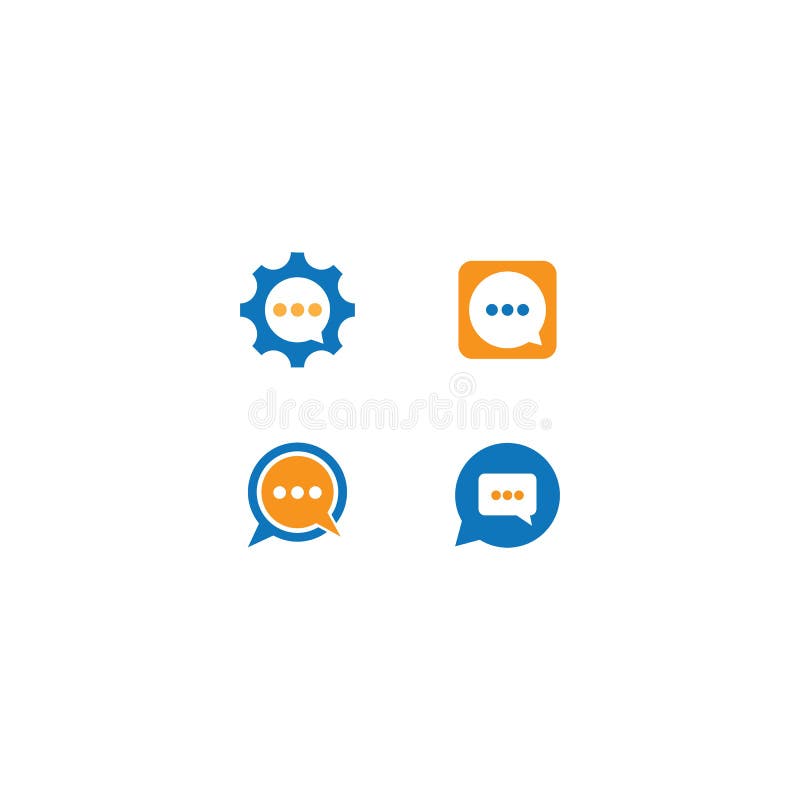 Chat logo vector icon stock illustration. Illustration of interface ...