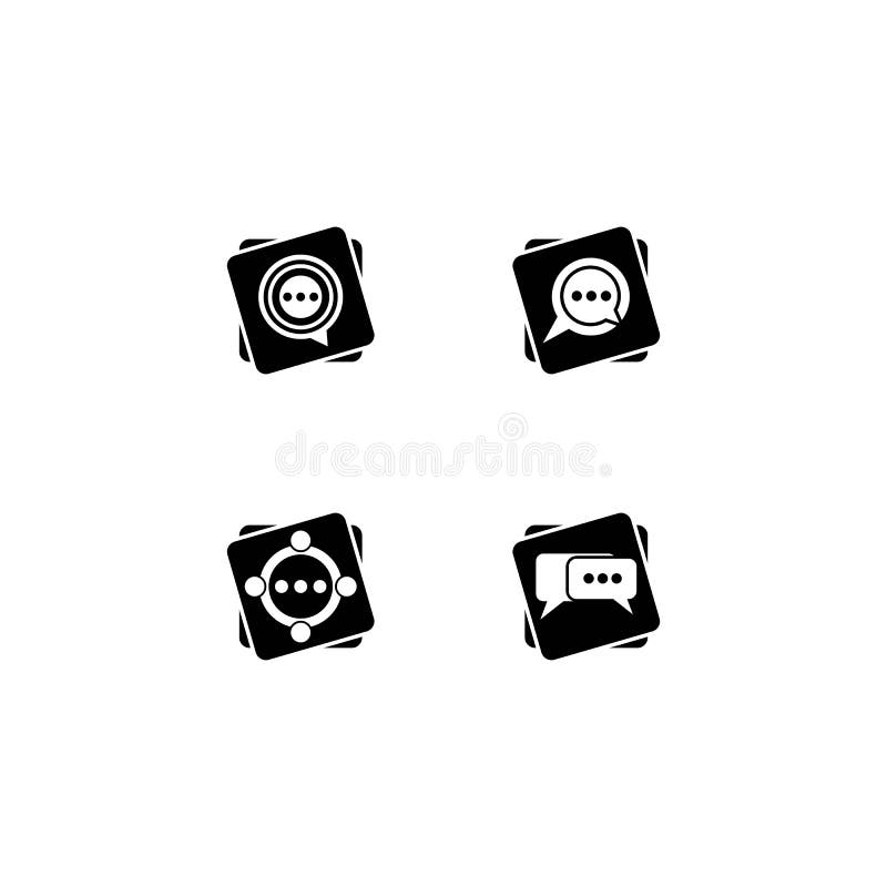 Chat logo vector icon stock vector. Illustration of internet - 202910788