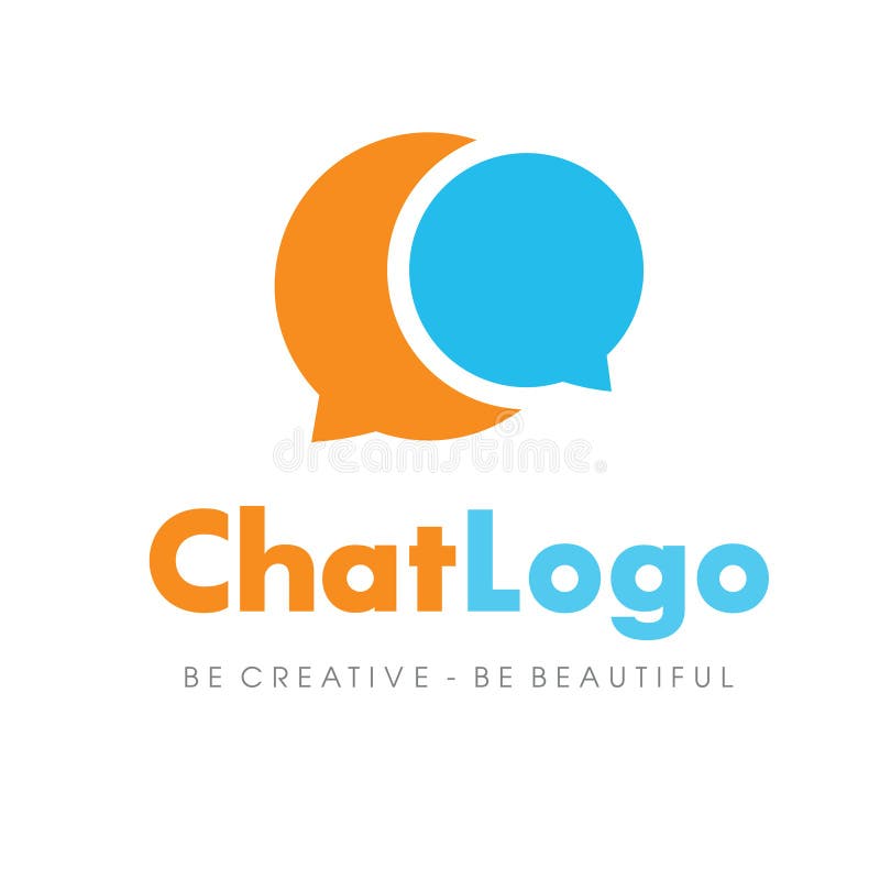 Chat Logo Vector stock vector. Illustration of love - 181583754