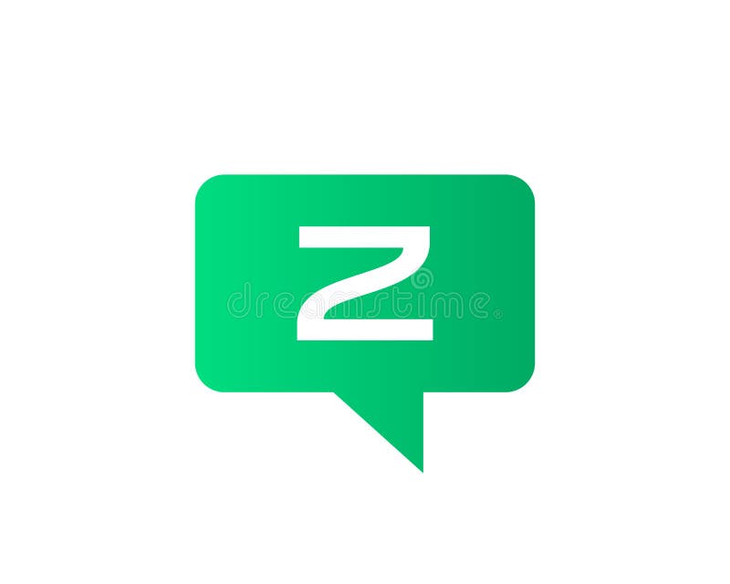 Chat Logo on Z Letter Concept. Letter Z Chat Logo. Letter Z ...