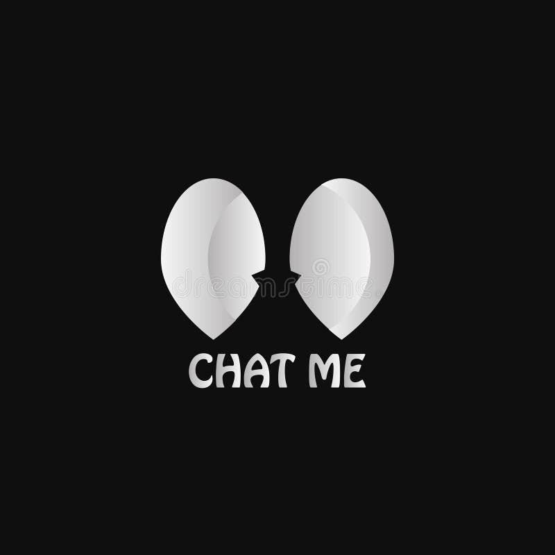 Chat me grey logo stock vector. Illustration of element - 79766973
