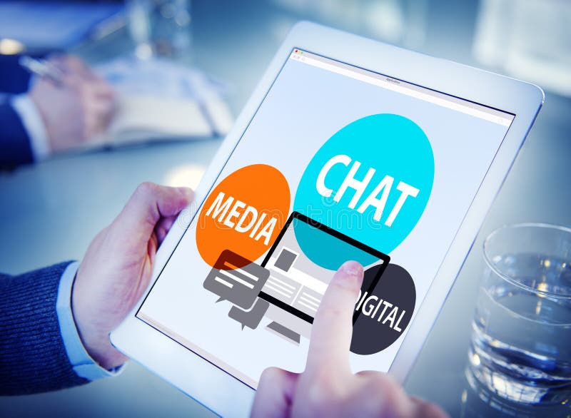 Chat Media Digital Chatting Communication Connect Concept Stock Image ...