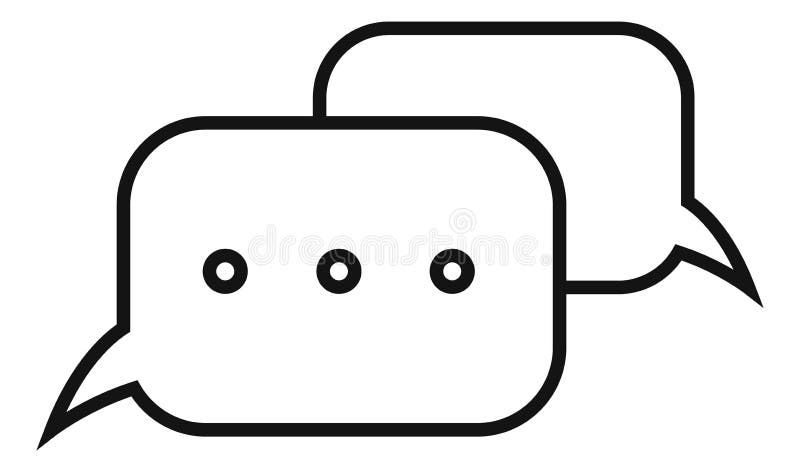 Dialog Box Icon, Chat Cartoon Bubbles. Thinking Cloud. Stock Vector ...