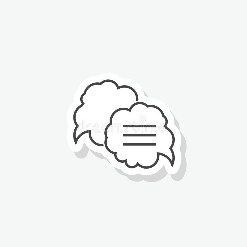 Communication Sticker, Chat Icon Stock Vector - Illustration of ...