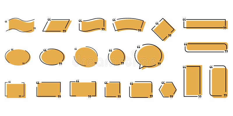 Chat Message Frame Banner. Quote Frame Template. Quotation Dialogue ...