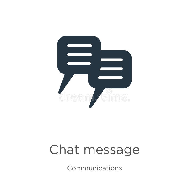 Chat Message Icon Vector. Trendy Flat Chat Message Icon from ...