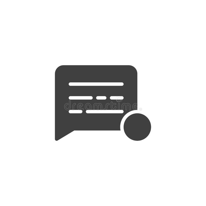 Chat Message Notification Vector Icon Stock Vector - Illustration of ...