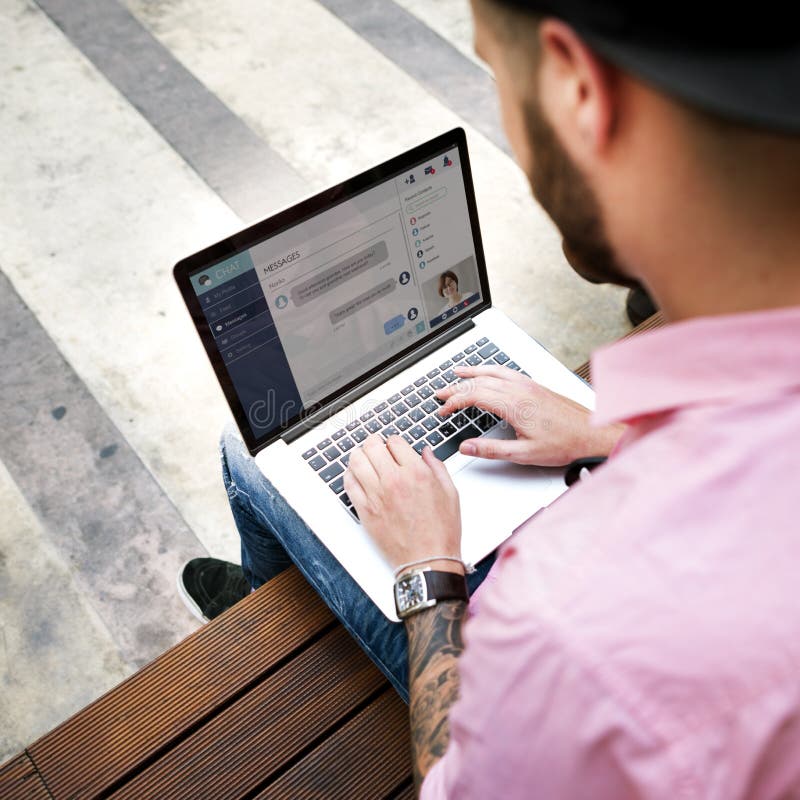 Chat Message Online Global Communication Concept Stock Image - Image of ...