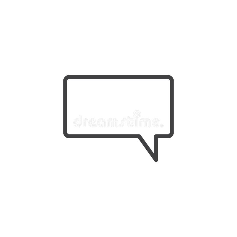 Chat message outline icon stock vector. Illustration of single - 135028041
