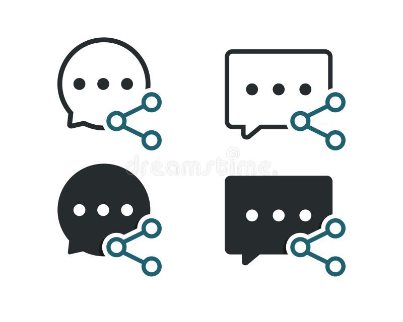 Chat Message Sharing. Illustration Vector Stock Vector - Illustration ...