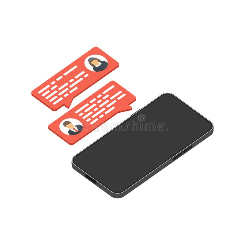 Chat message on smartphone stock vector. Illustration of text - 362668587