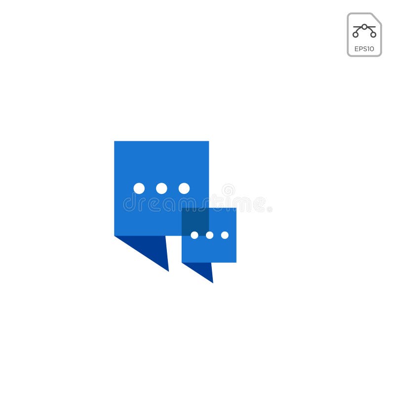 Chat Message, Speech, Conversation Logo or Icon Vector Isolated Stock ...