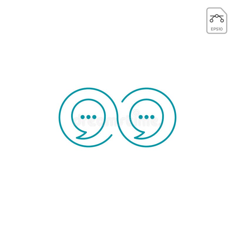 Chat Message, Speech, Conversation Logo or Icon Vector Isolated Stock ...