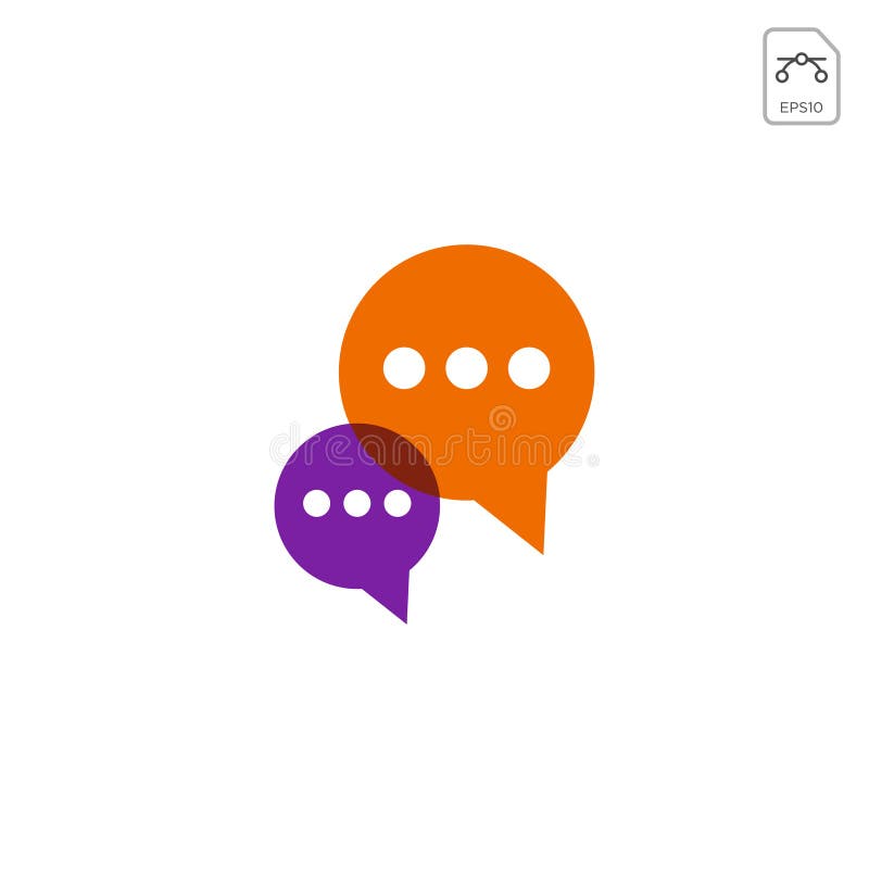 Chat Message, Speech, Conversation Logo or Icon Vector Isolated Stock ...