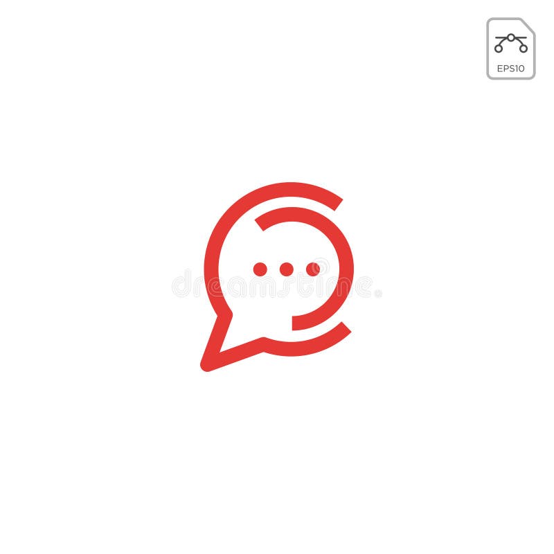 Chat Message, Speech, Conversation Logo or Icon Vector Isolated Stock ...