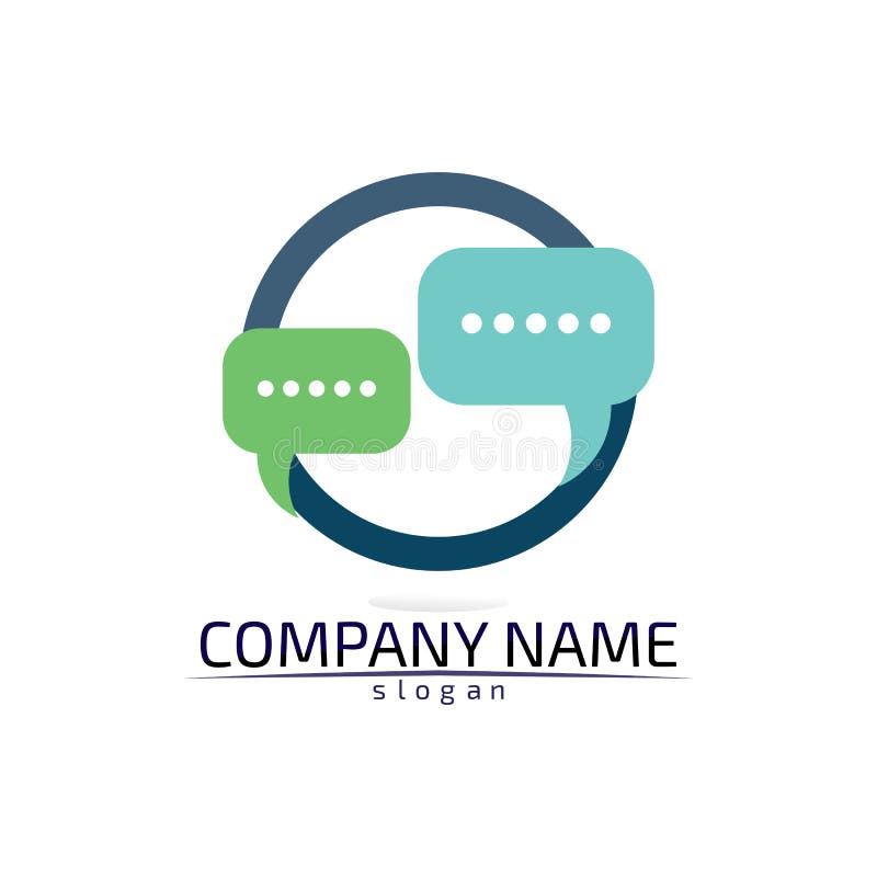 Chat and Message Symbol Vector Logo Design Stock Vector - Illustration ...
