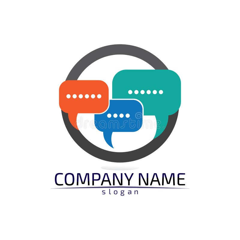 Chat and Message Symbol Vector Logo Design Stock Illustration ...